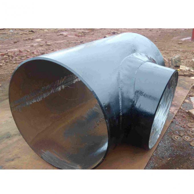 Large Diameter Weldable Steel Pipe Fittings Customized Butt Weld Tee